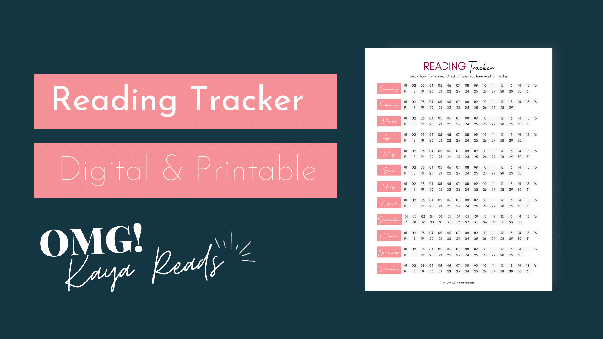 New Year, New Reader: Reading Tracker | OMG! Kaya Reads Blog