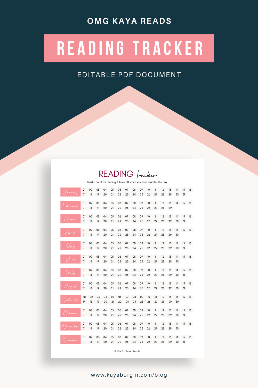New Year, New Reader: Reading Tracker | OMG! Kaya Reads Blog