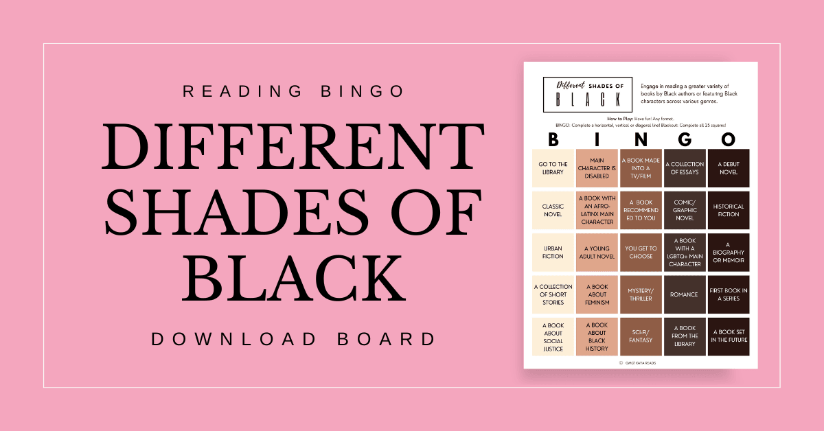 Different Shades of Black: Reading Bingo [UPDATED] | OMG! Kaya Reads Blog