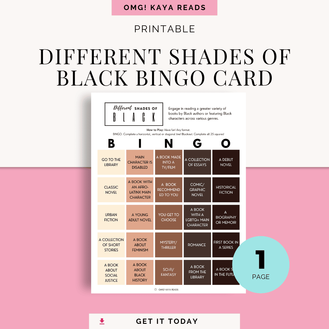 Different Shades of Black: Reading Bingo [UPDATED] | OMG! Kaya Reads Blog